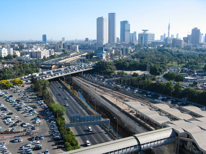 Tel Aviv City stock image. Image of horizon, skyline, urban - 4069197