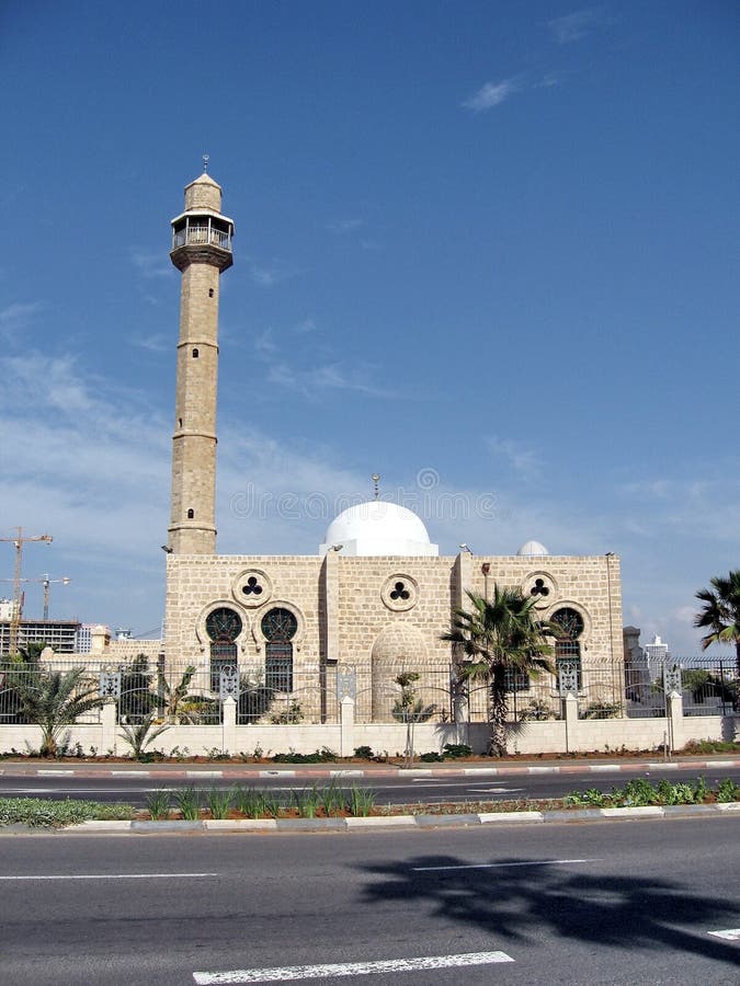 Tel Aviv Hasan-bey Mosque November 2009 Stock Image - Image of blue ...