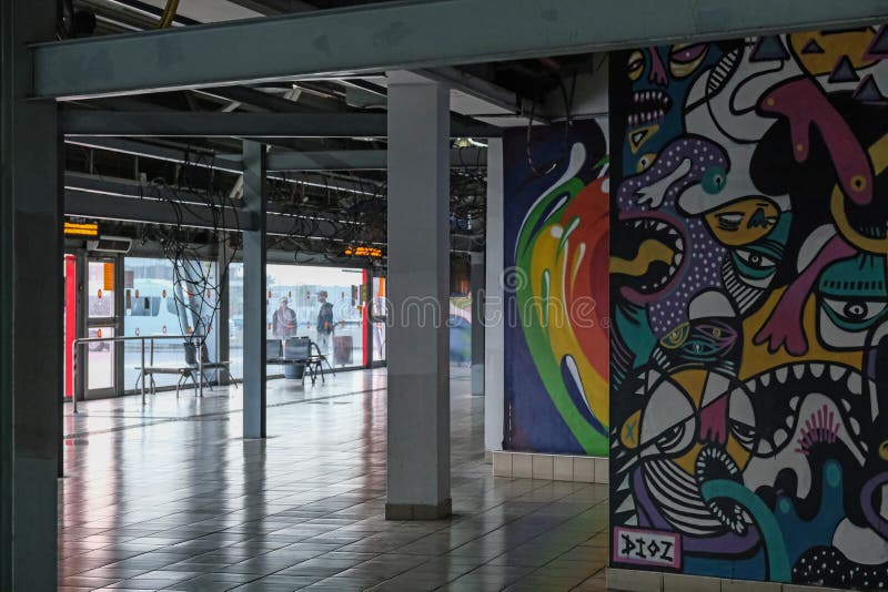 Tel Aviv, Israel - April 28, 2022: Tel Aviv Central Bus Station ...