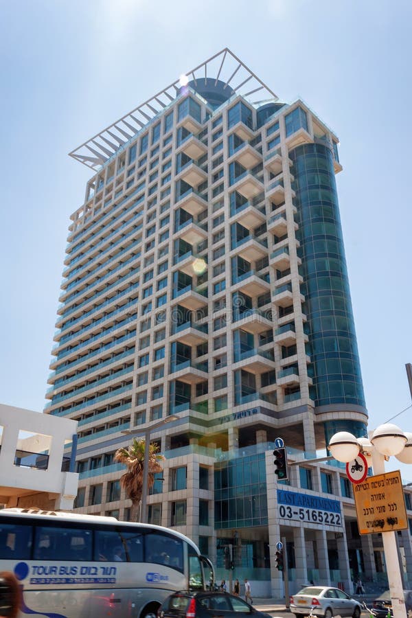TEL AVIV, ISRAEL - MAY 06, 2013: View of a Modern Multistory Building ...