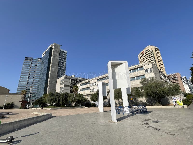 View from the Museum Square in Tel Aviv, Israel Editorial Stock Photo ...
