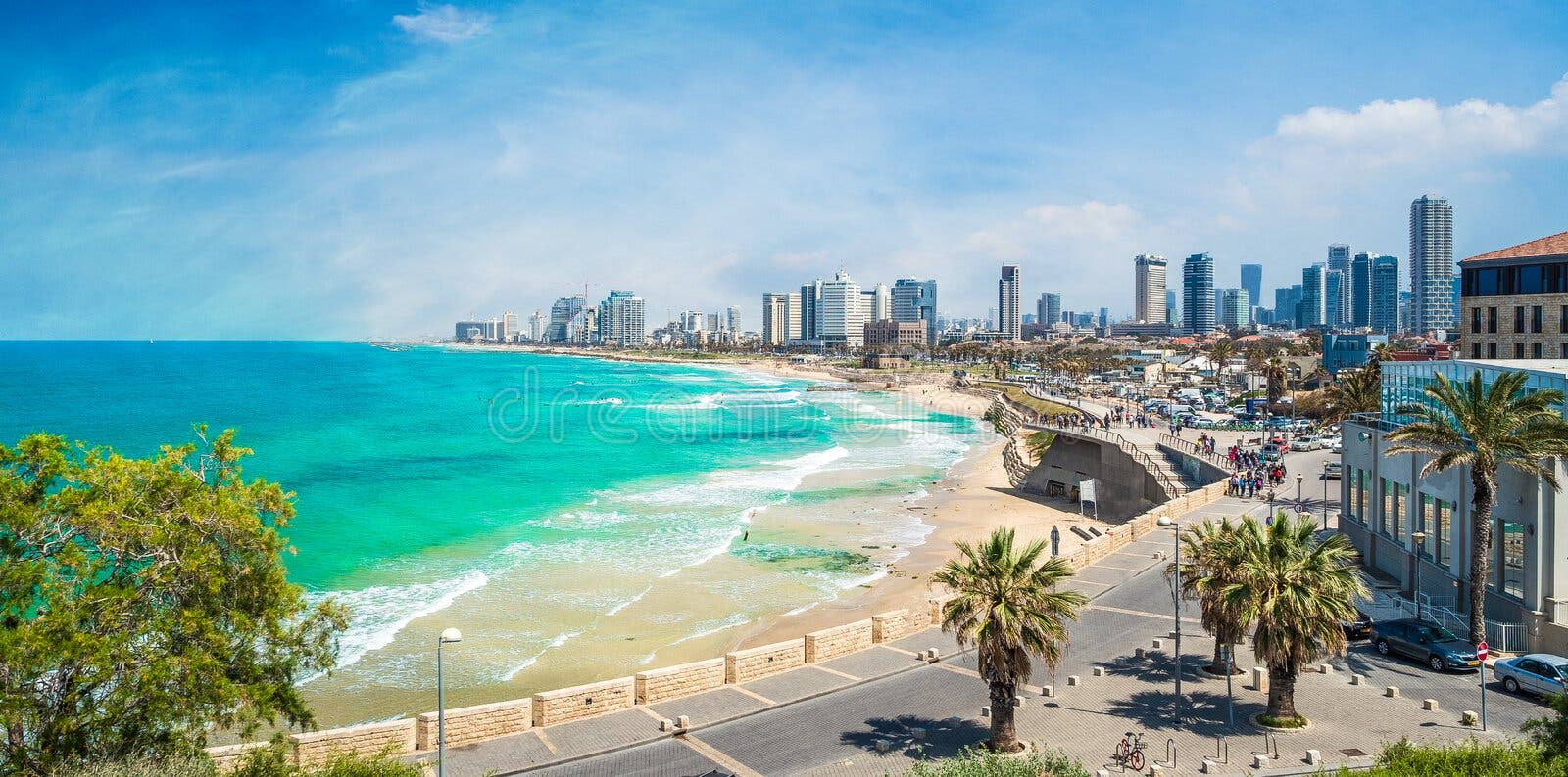 Tel Aviv Beach Front stock image. Image of beach, modern - 105403