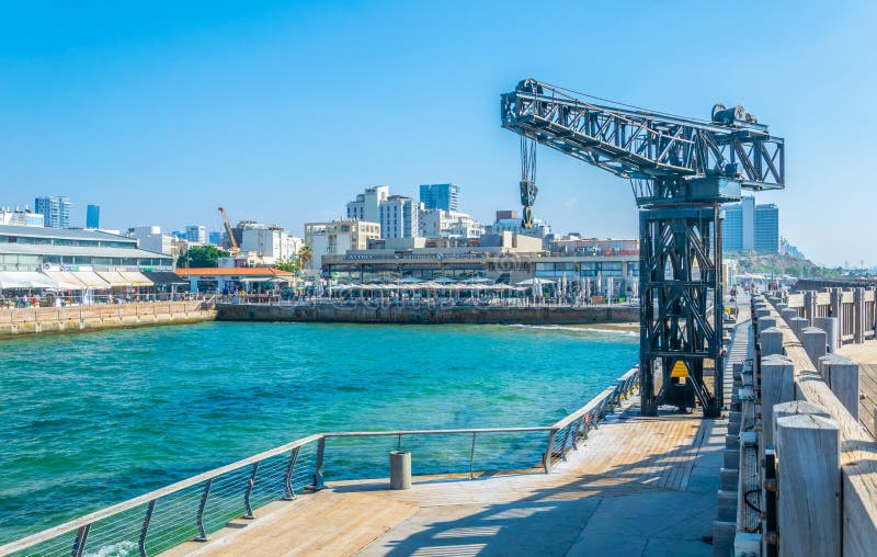 TEL AVIV, ISRAEL, SEPTEMBER 10, 2018: View of the Old Port of Tel Aviv ...