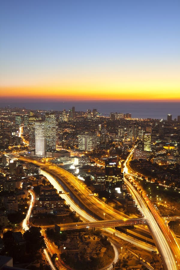Tel Aviv Skyline Aerial View, Tel Aviv Cityscape Panorama At Day ...