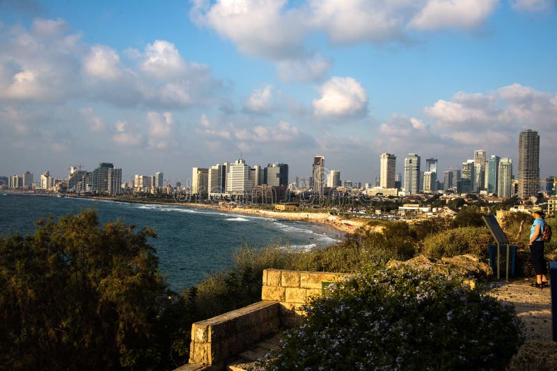 Tel Aviv skyline editorial stock photo. Image of aviv - 80928483