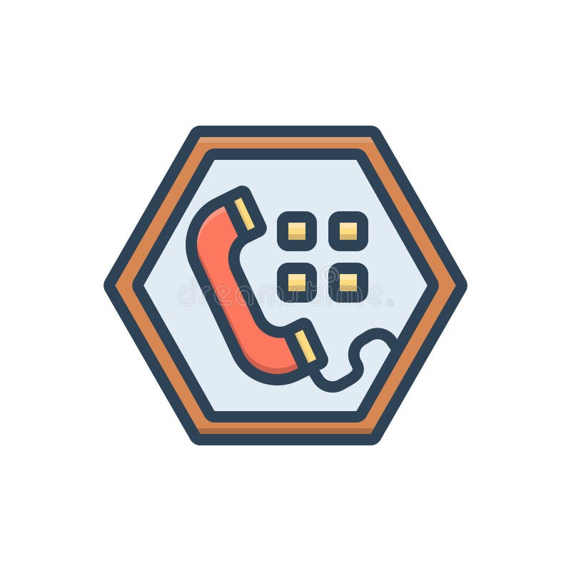 Color Illustration Icon for Tel, Call and Phone Stock Illustration ...