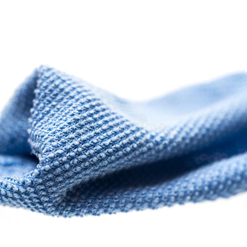 Tela De Microfibra Azul Aislada En Fondo Blanco Imagen de archivo ...