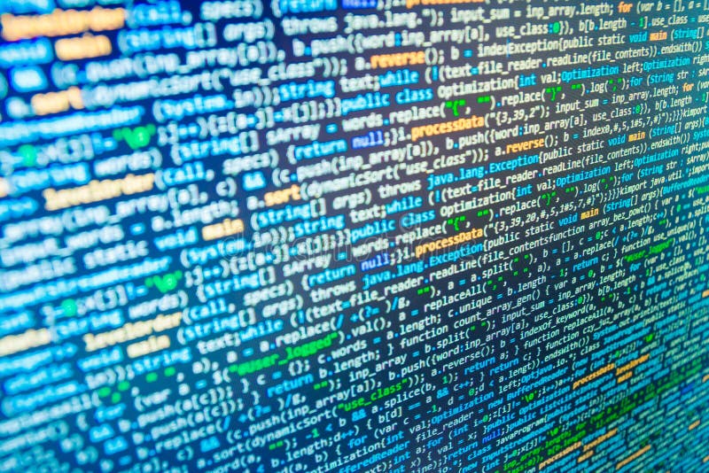 Tela De Programação Do Código Fonte Da Codificação Imagem de Stock ...