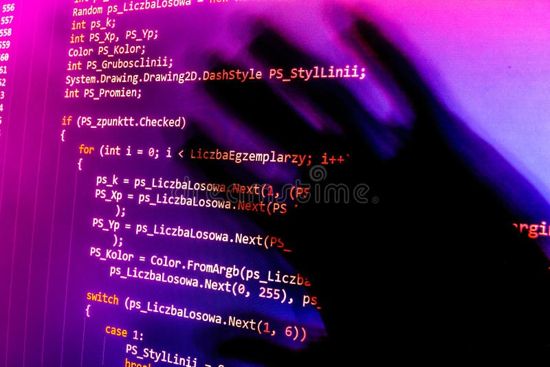 Tela De Programação Do Código Fonte Da Codificação Ilustração Stock ...