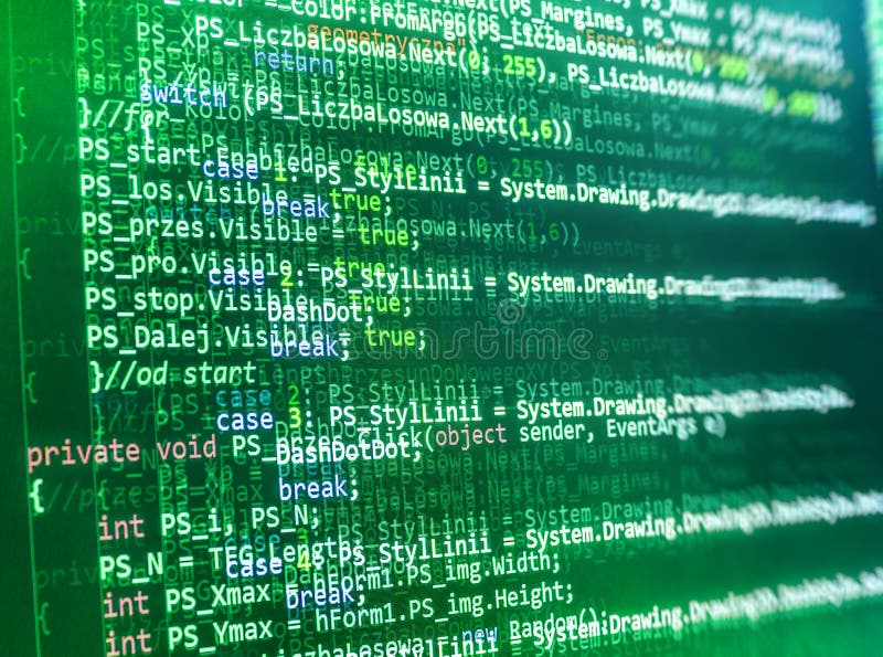 Tela De Programação Do Código Fonte Da Codificação Foto de Stock ...