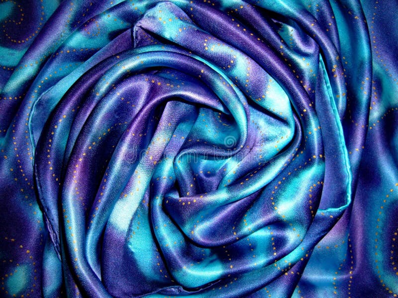 Tela De Seda Azul. Seda Natural. Imagen de archivo - Imagen de costoso ...
