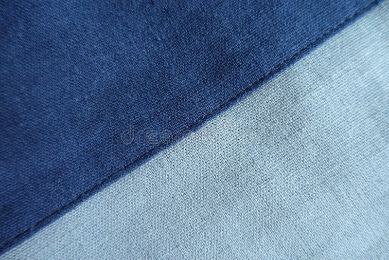 Tela Diagonalmente Cosida En Sombras Del Azul Imagen de archivo ...