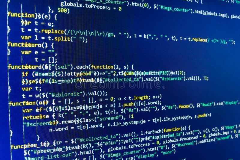 Tela De Programação Do Código Fonte Da Codificação Foto de Stock ...