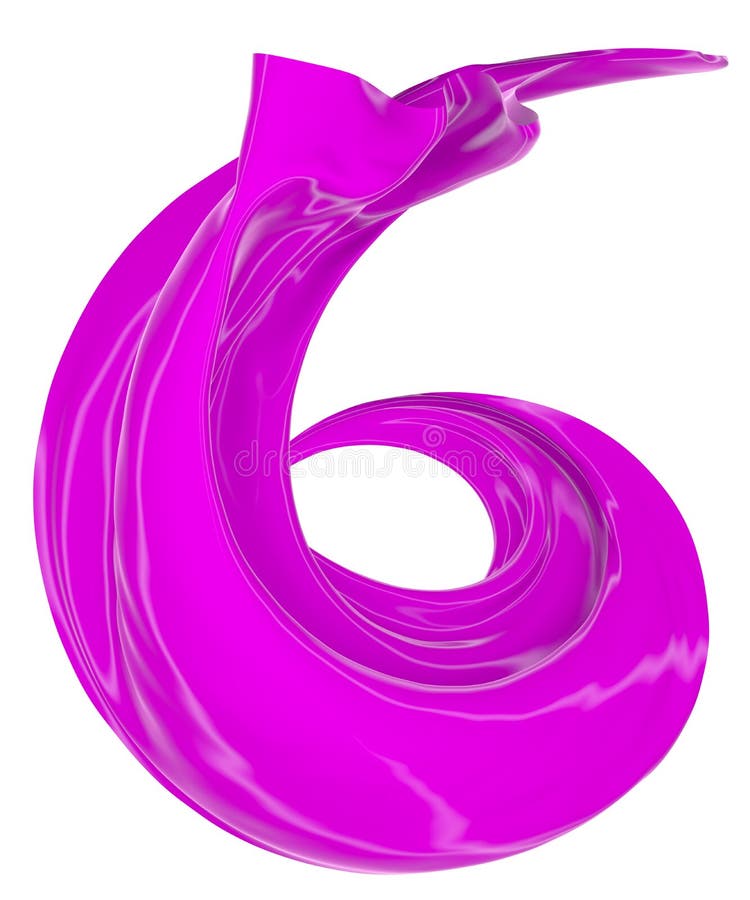 Tela Ondulada En Un Fondo Blanco Representacin 3d Stock De Ilustración