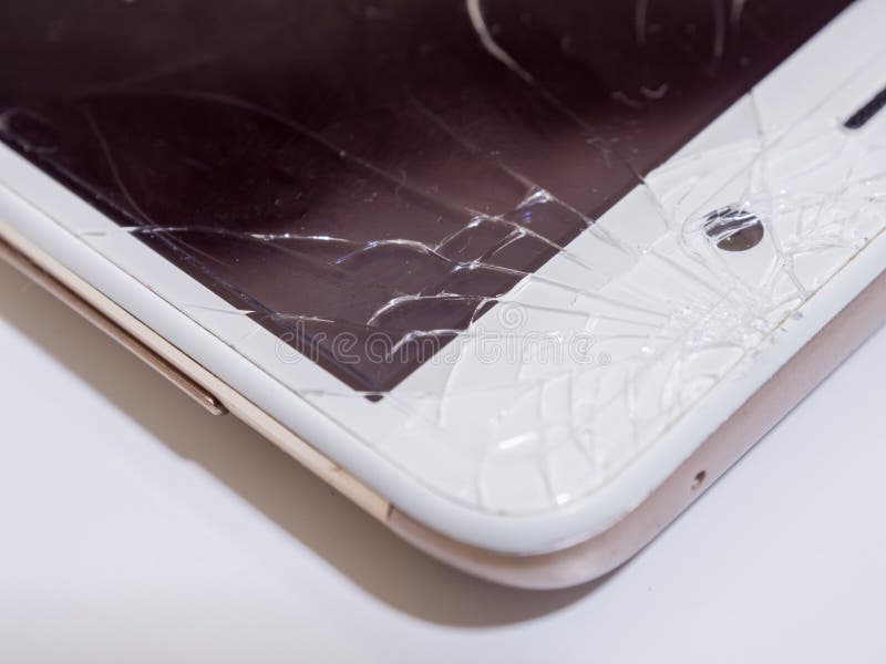 Tela quebrada foto de stock. Imagem de acidente, moderno - 104183426