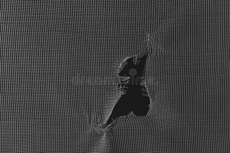 Tela De Janela Rasgada Contra O Fundo Branco Fechado Foto de Stock ...