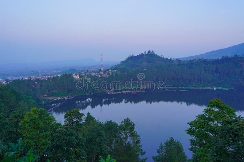 Telaga Menjer or Lake Menjer in Wonosobo, Central Java, Indonesia Stock ...