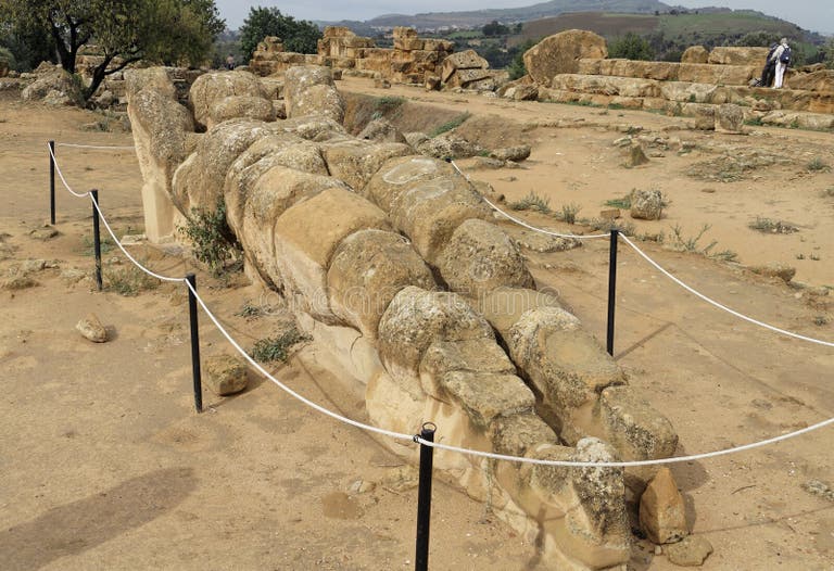 Telamones Agrigento stock photo. Image of valley, figure - 1489214