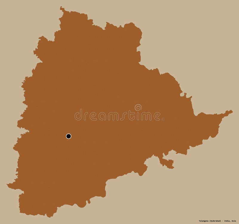 Telangana State Map of India Illustration Stock Illustration ...