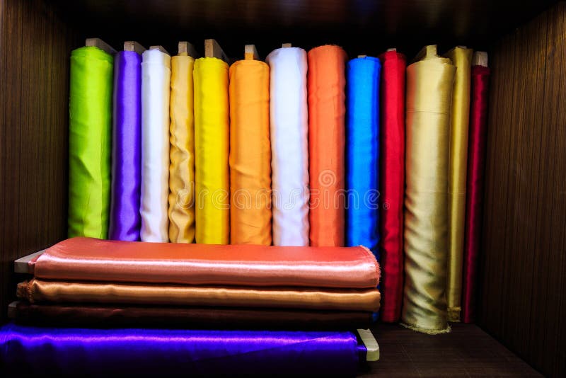 La Materia Textil Colorida Del Rollo Se Enreda, Utiliza Para El Fondo ...