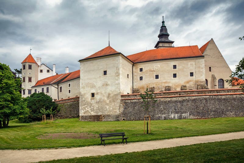 Telc - castle stock photo. Image of city, church, building - 166999970