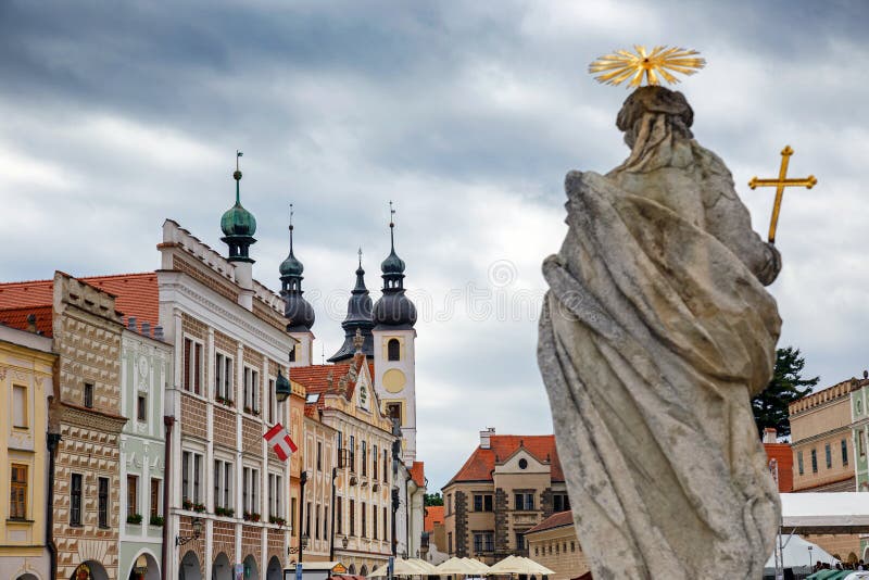 Telc, square editorial photography. Image of republic - 167000127