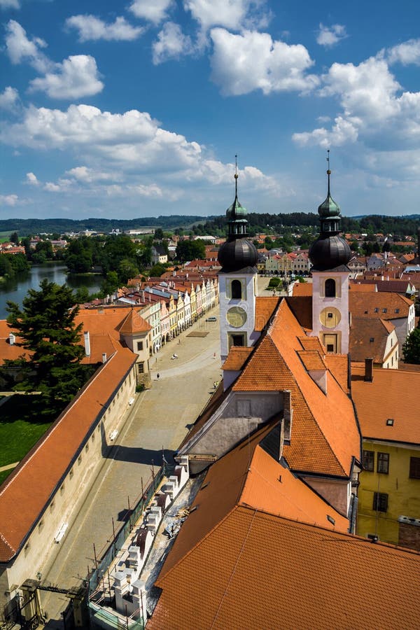 Telc city. stock image. Image of historic, bohemia, heritage - 74437783