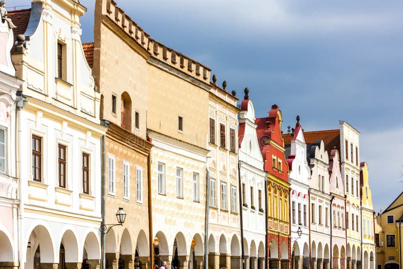 Telc, Czech Republic stock image. Image of outdoors, historic - 54340069