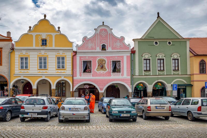 Telc, square editorial photography. Image of republic - 166999417