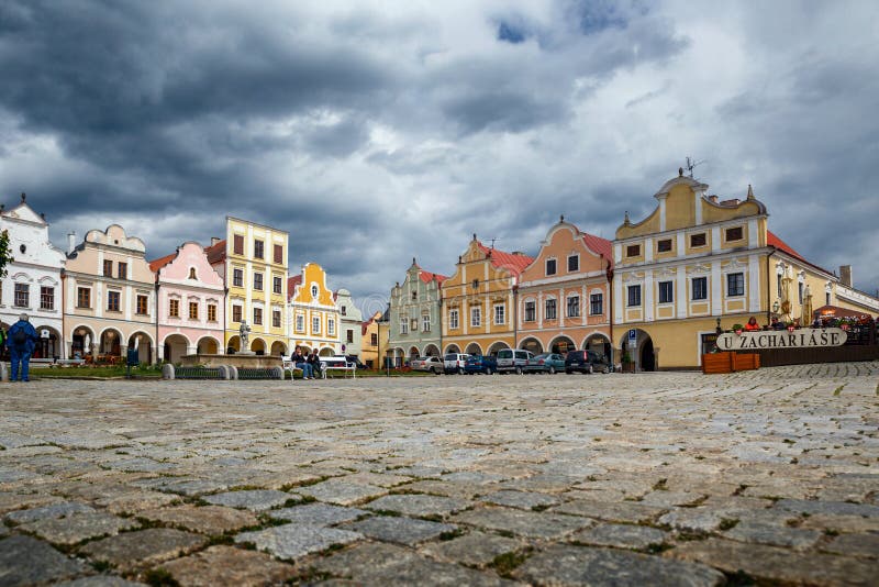 Telc, square editorial photo. Image of history, architecture - 166999351