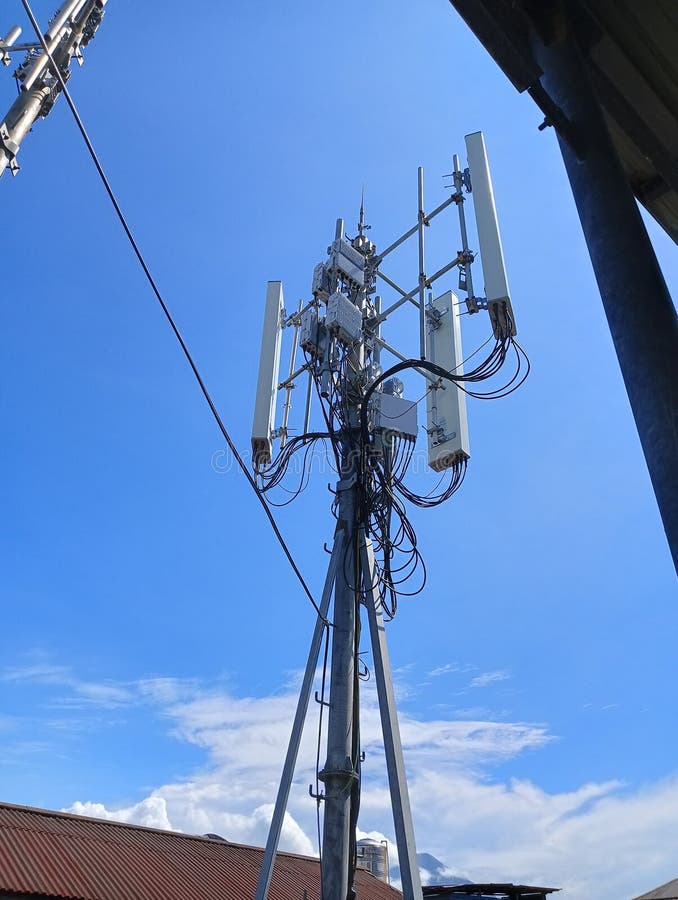 Telco Engineering in Ternate Indonesia, Perfect Moment Stock Image ...