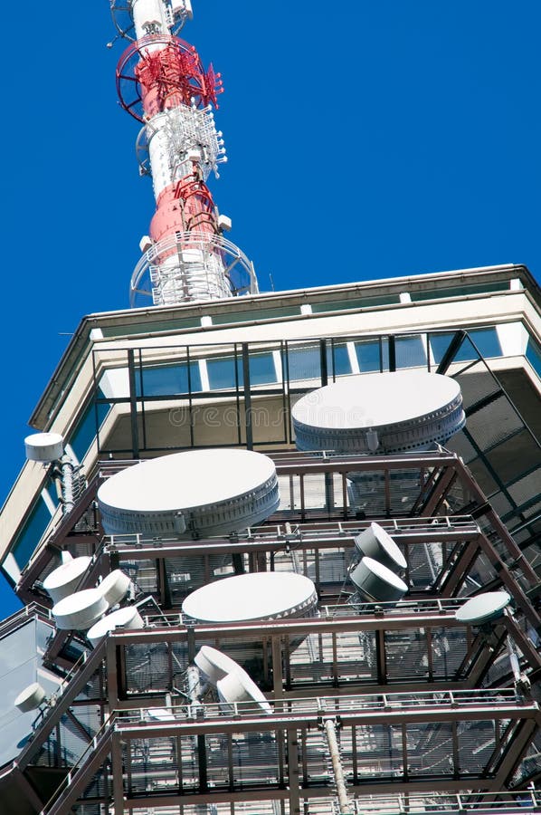 Tele-Tower stock image. Image of radio, building, media - 22963097