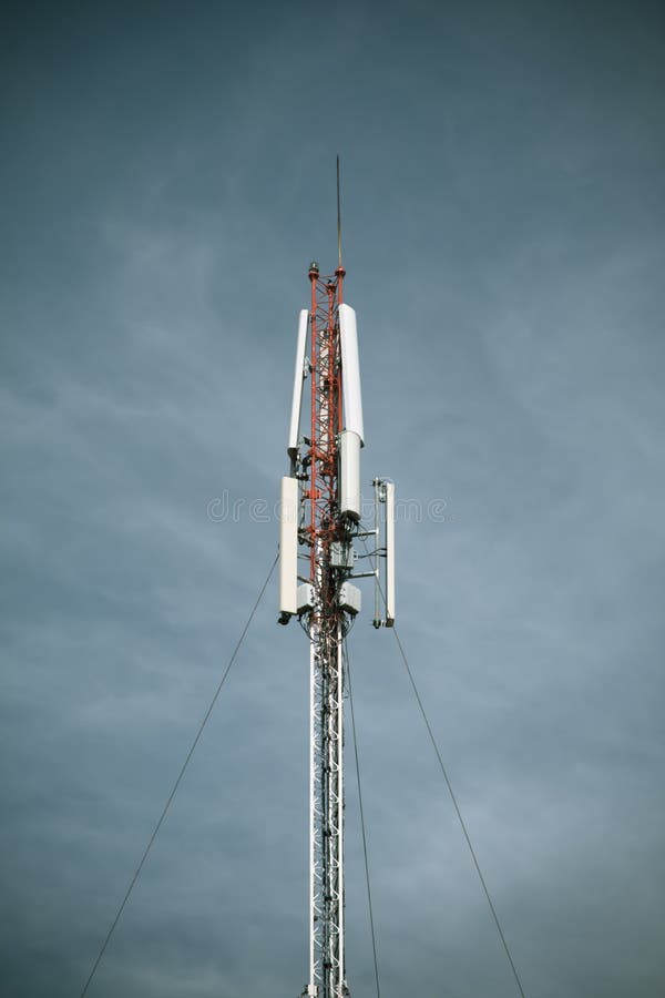 Telecom Blue Sky Background Stock Image - Image of equipment, cellular ...
