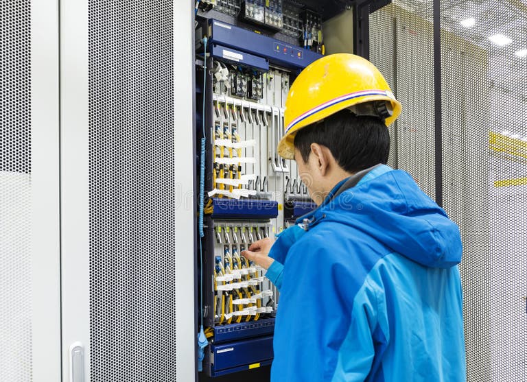 Telecom Communication Cable Connection Socket Stock Image - Image of ...