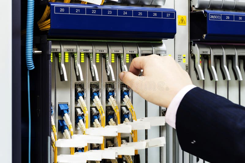 Telecom Communication Cable Connection Socket Stock Image - Image of ...