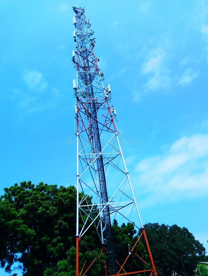 Telecom Line for Network Transmission Stock Photo - Image of global ...