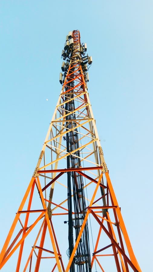 Telecom Line for Network Transmission Stock Photo - Image of global ...