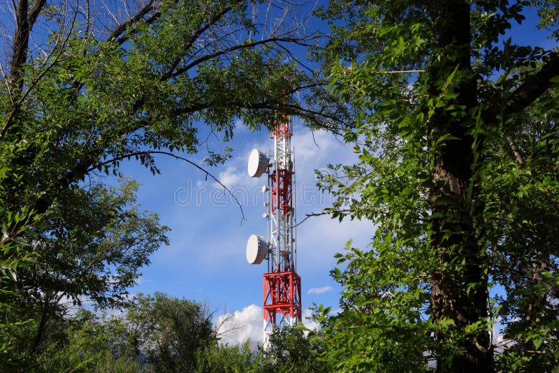 Telecom mast stock photo. Image of receive, aerial, antenna - 12558020