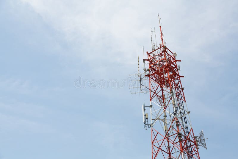 Telecom pole stock photo. Image of global, tower, telephone - 60504582