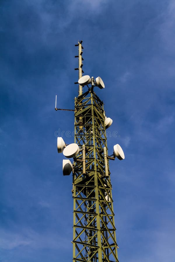 Telecom Pylon stock image. Image of receive, array, pillar - 30789005