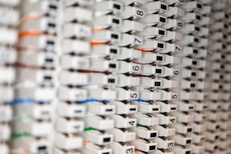 Colorful telecom switch stock photo. Image of tech, wire - 1809792
