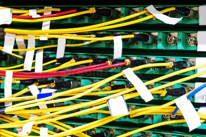 Telecommunications Equipment in the Room Stock Photo - Image of rack ...