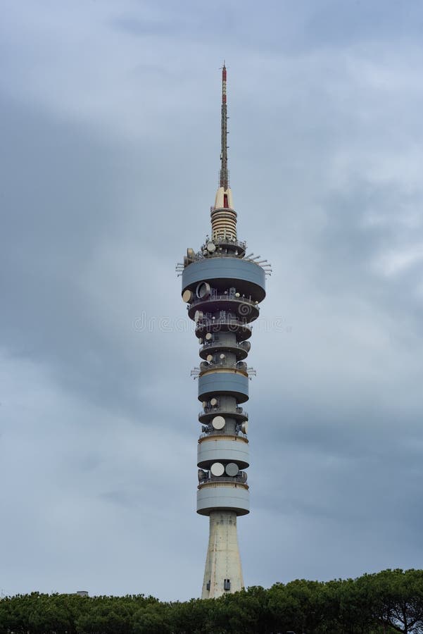 Telecom Telecommunications Tower, Rome, Italy Editorial Stock Image ...
