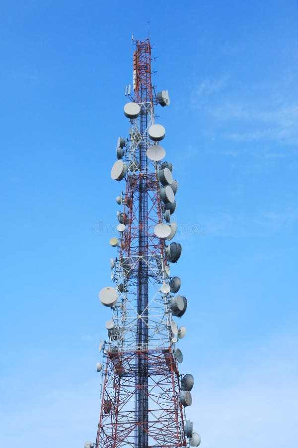 Telecom tower stock photo. Image of steel, pylon, network - 15499856