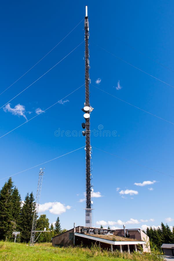Telecom tower stock image. Image of blue, broadcasting - 26303615