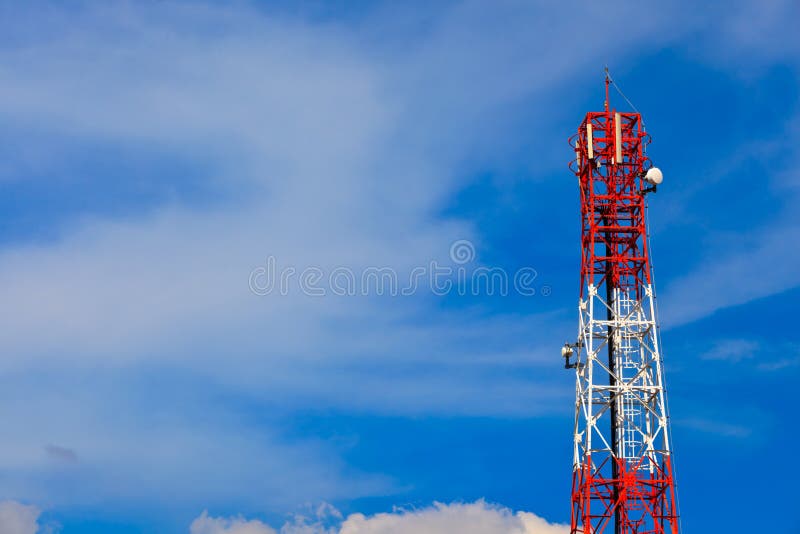 Telecom Tower stock image. Image of equipment, city, internet - 32033737