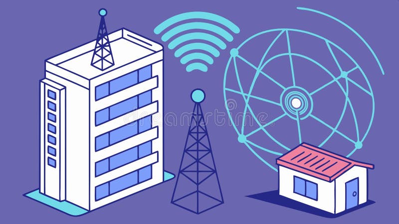 Telecom Tower and City, Communication and Technology Infrastructure ...