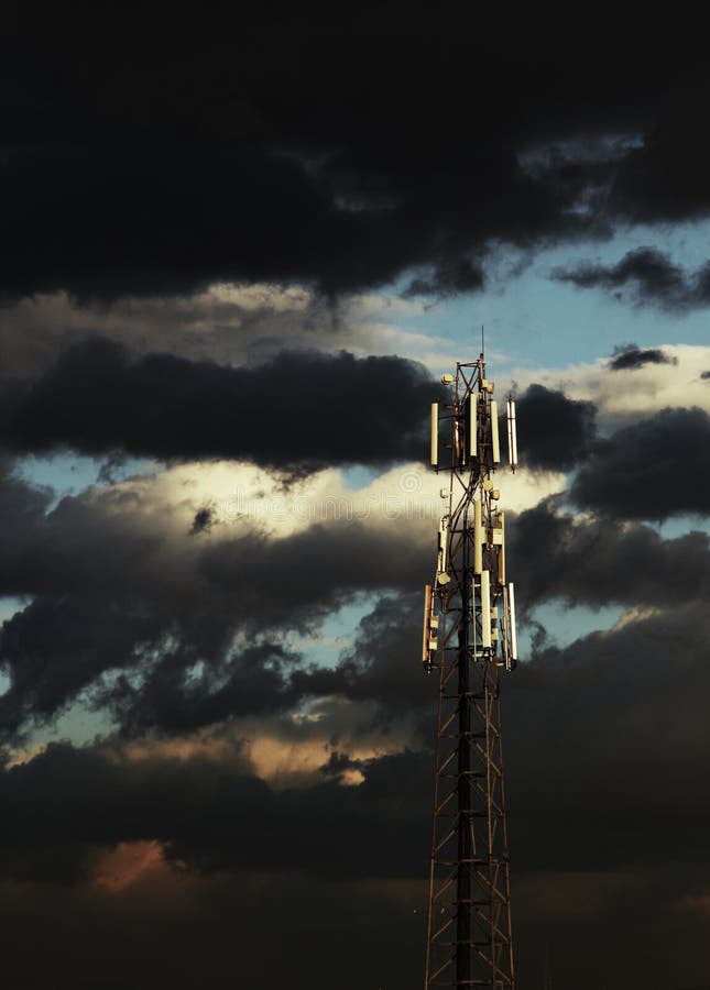 Telecom Tower stock image. Image of steel, aerial, high - 32033737