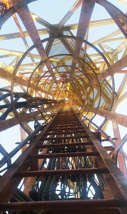 Telecom Tower Ladder stock photo. Image of telecom, sculpture - 238789838