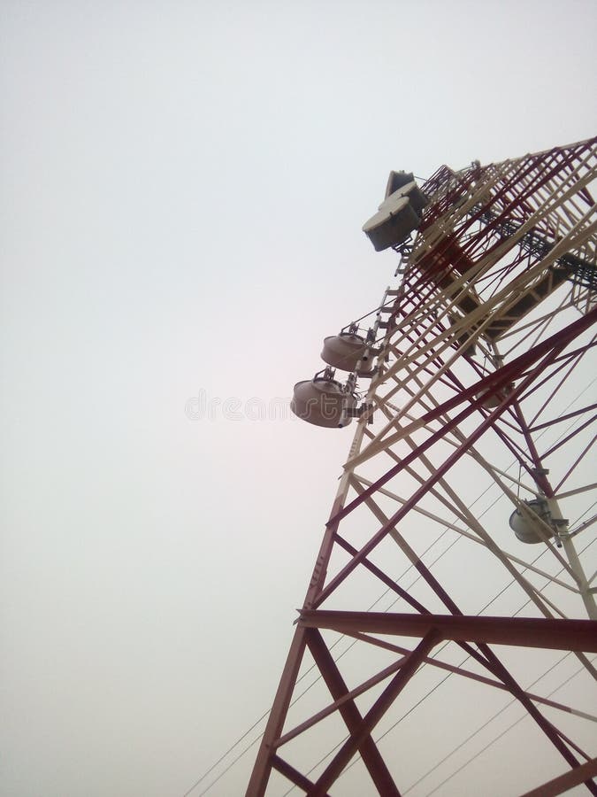 Telecom tower stock photo. Image of antenna, technology - 71781084